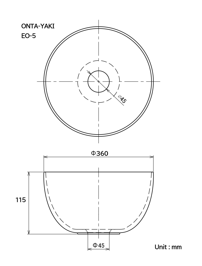 洗面ボウル 小鹿田焼-05 EO5｜おしゃれな洗面ボウル(洗面器)通販サイト mizunohana(水の花)